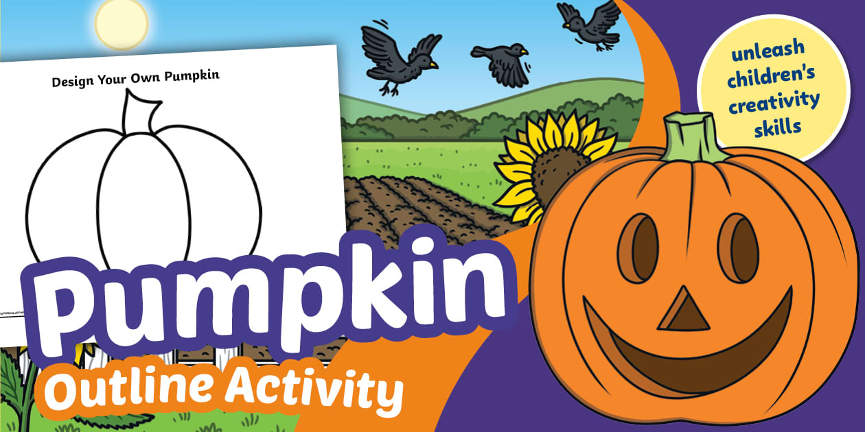 Halloween Pumpkin Colouring Page