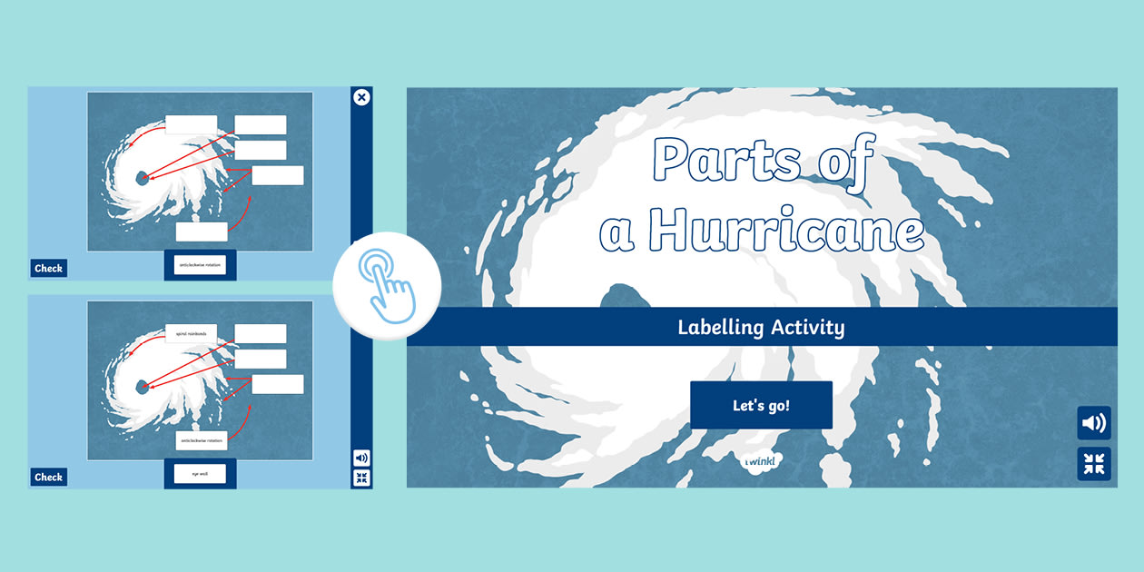 Hurricane Interactive Labelling Activity (Teacher-Made)