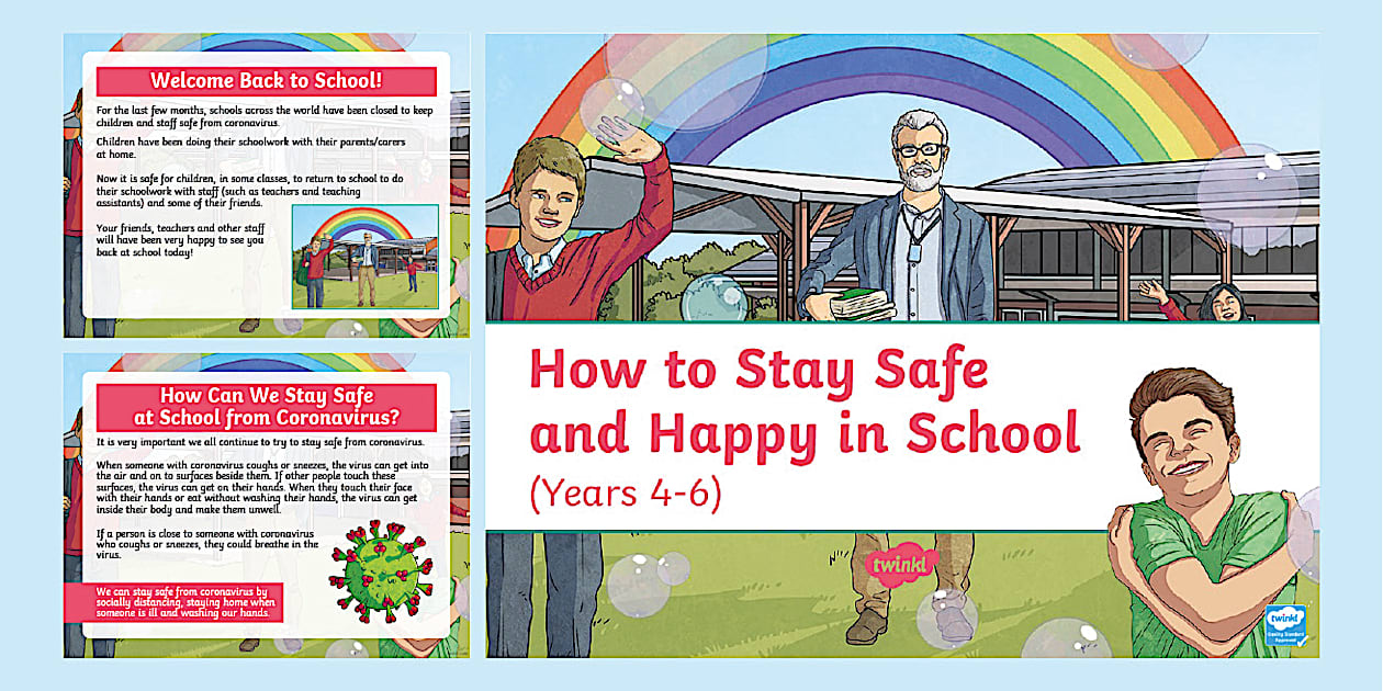 How to Stay Safe and Happy in School PowerPoint (4-6)