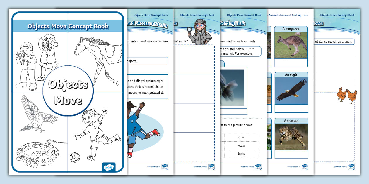 Objects Move Concept Book (teacher made) - Twinkl