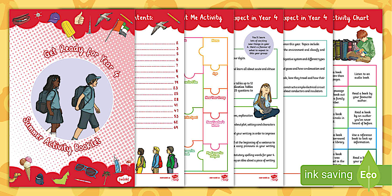 Ready for Year 4 Summer Work Booklet (teacher made) - Twinkl