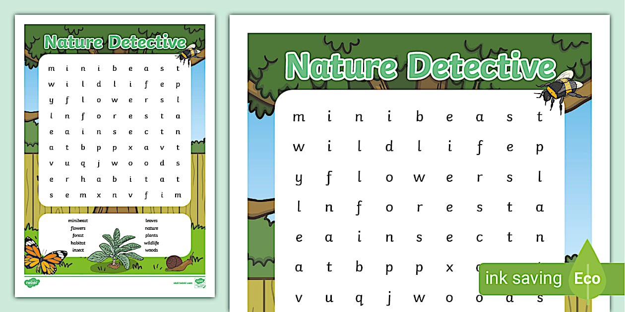 Nature Detective Word Search (teacher made) - Twinkl