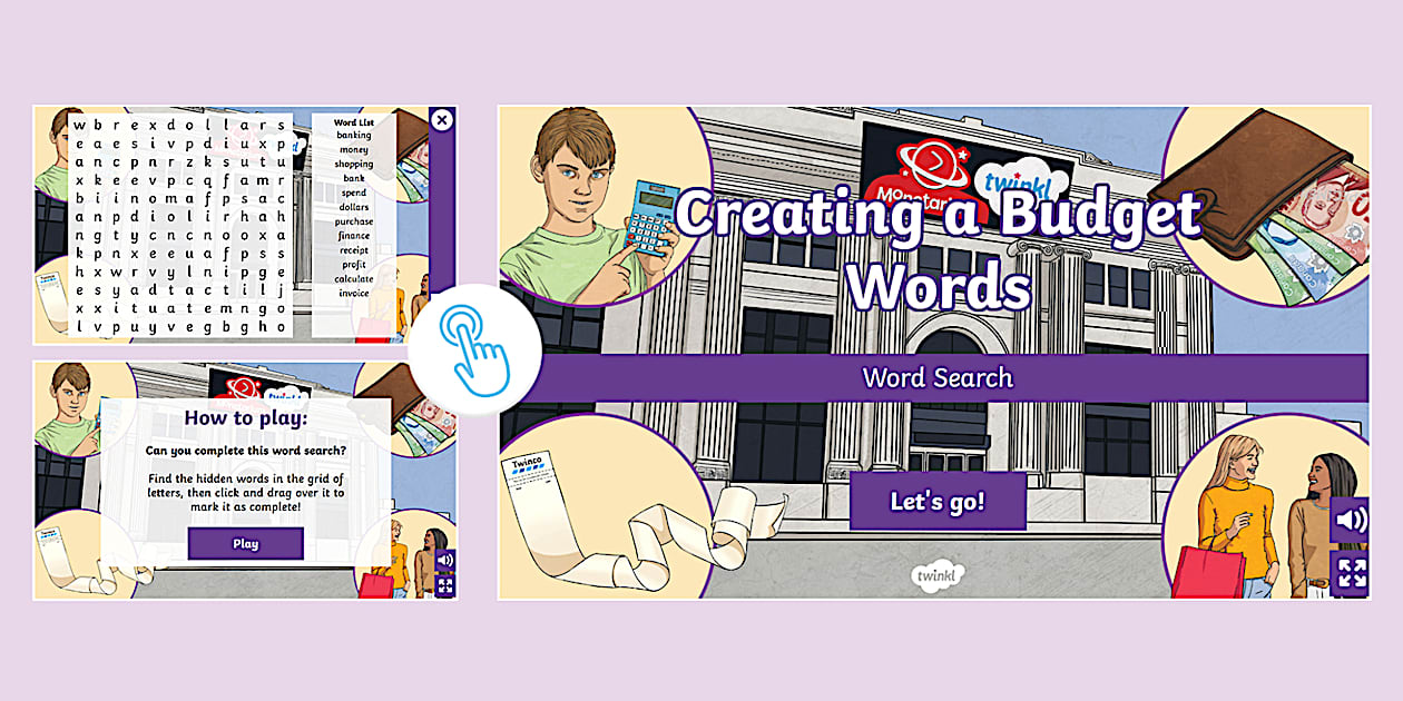 Creating a Budget Words Word Search (Lehrer gemacht)