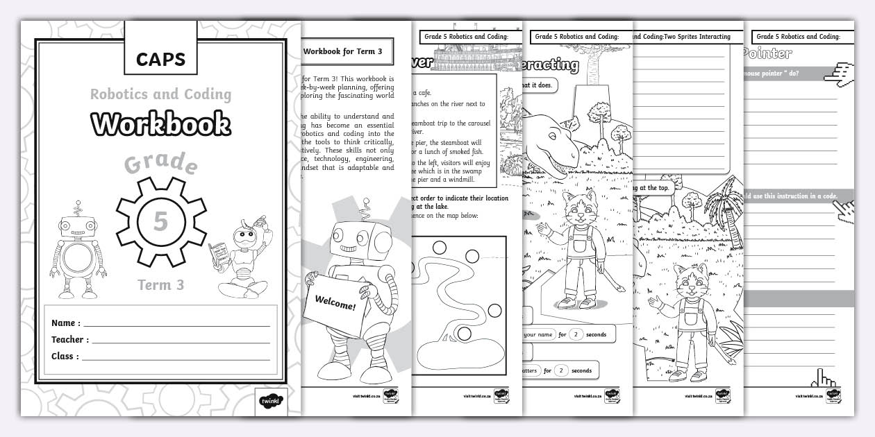 Robotics and Coding - Grade 5 CAPS Workbook Term 3 - Twinkl