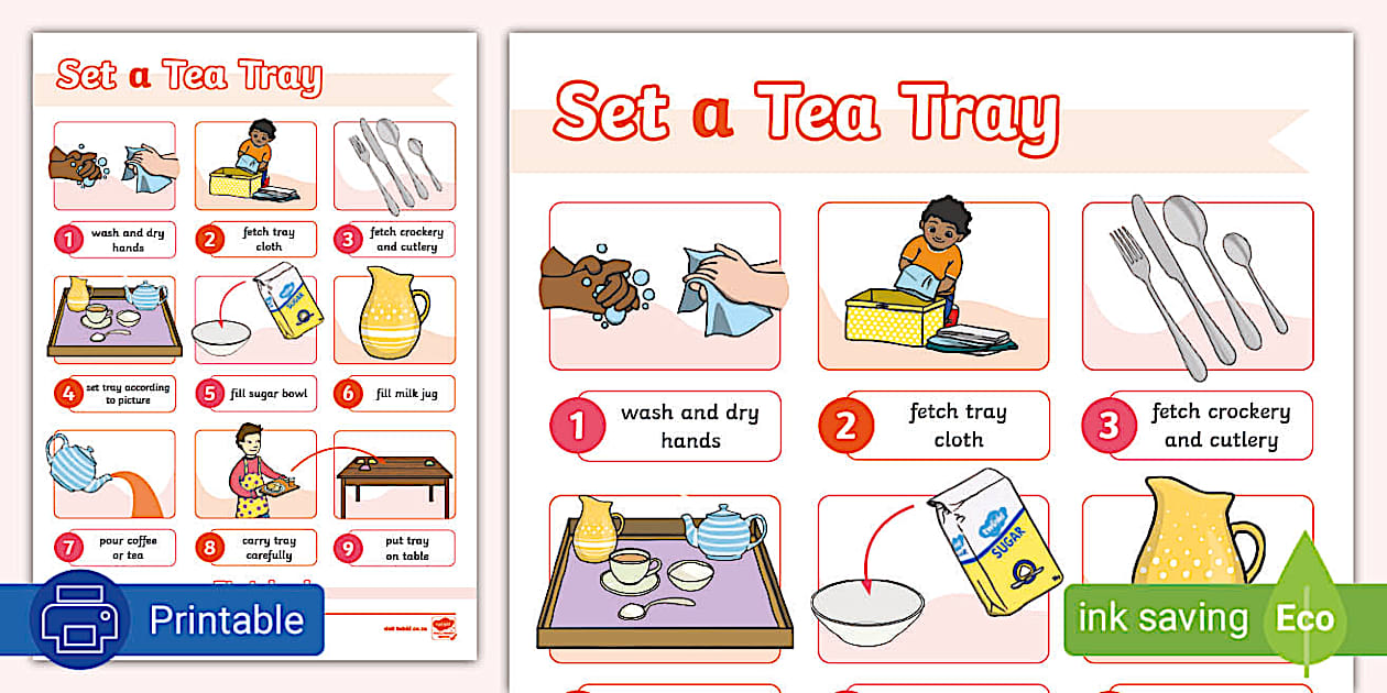 How to Set a Tea Tray Within a Task Schedule (teacher made)