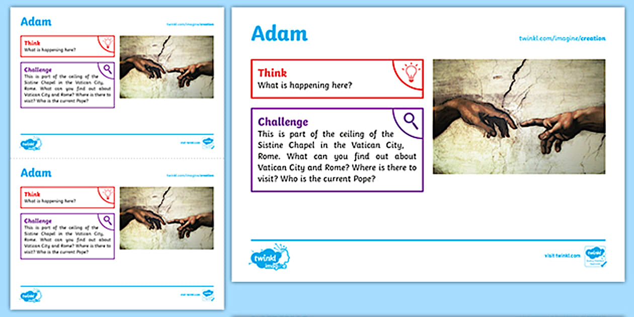 Creation: Adam KS1 Exploration Sheet (teacher made) - Twinkl