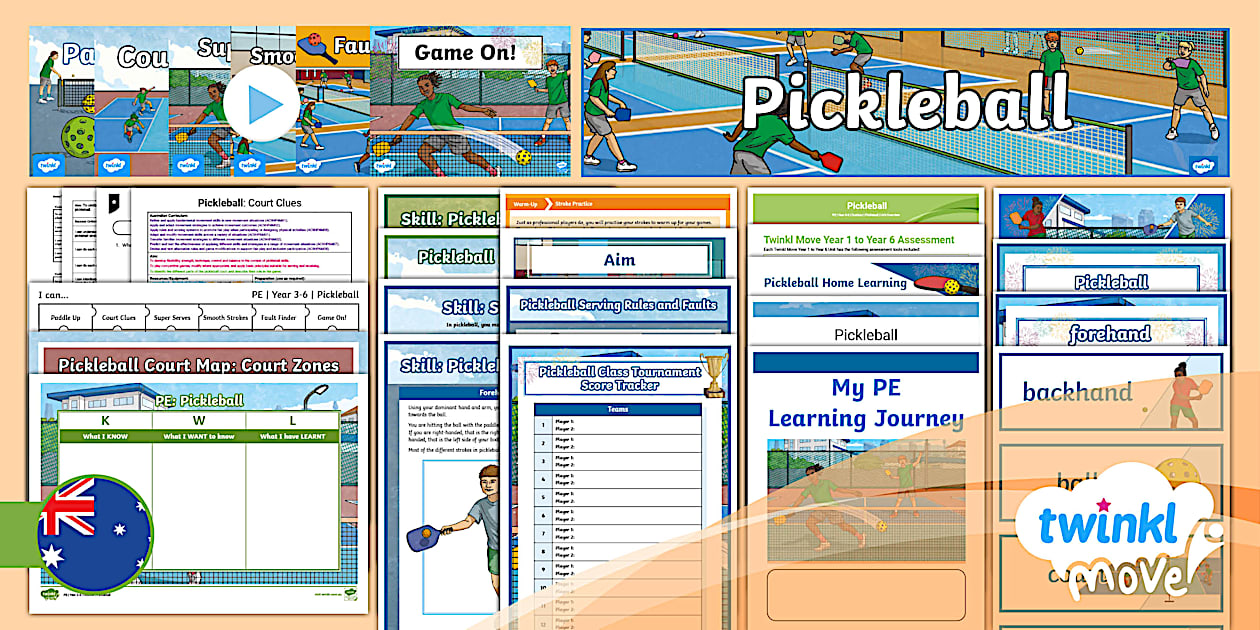 Move PE Year 3-6 Pickleball Unit Pack (Teacher-Made)