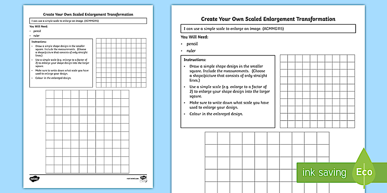 Transformation Template | Transformation | Geometry | Twinkl
