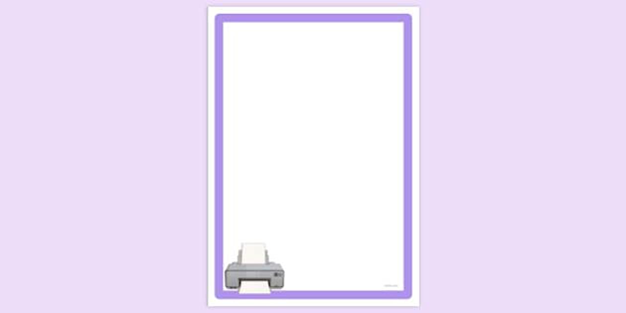 Simple Blank Printer Page Border | Page Borders | Twinkl