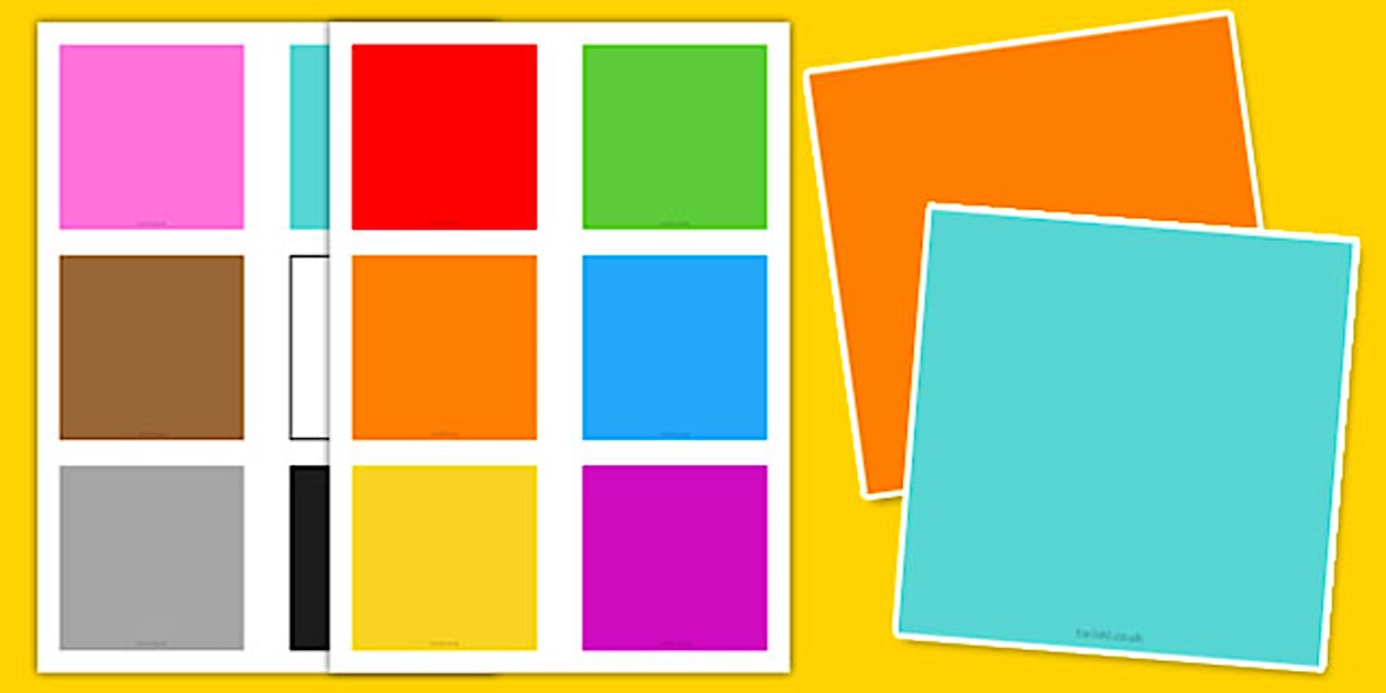 Blank Colour Flashcards (teacher made) - Twinkl