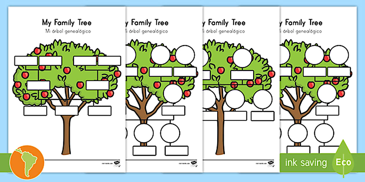 My Family Tree Worksheets English/Spanish | Twinkl USA