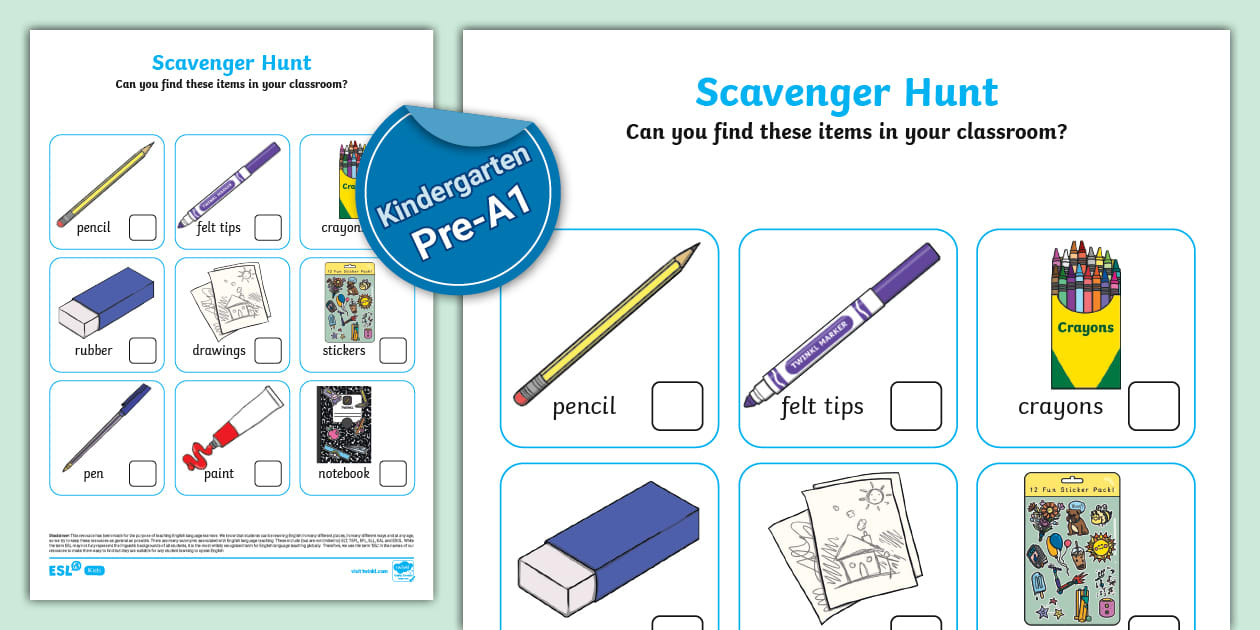 Twinkl Scavenger Hunt Activity (teacher made) - Twinkl