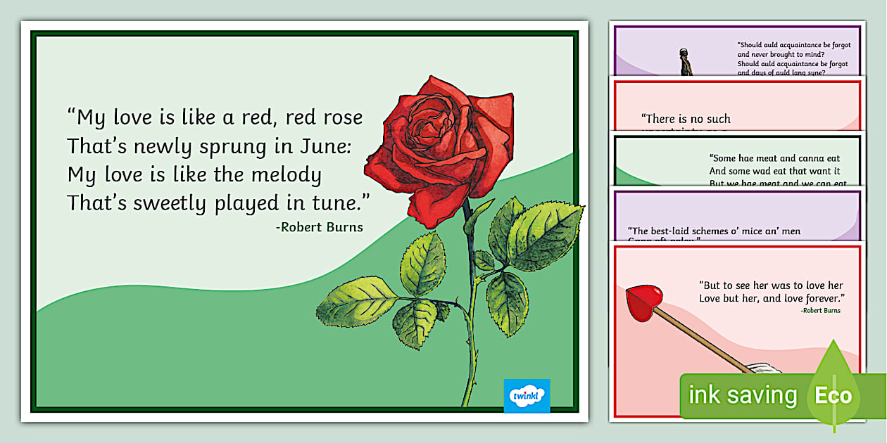 Robert Burns Quotes - Display Posters for Children - Twinkl