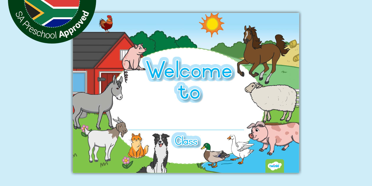 Farm-Themed Welcome Display Poster (teacher made) - Twinkl