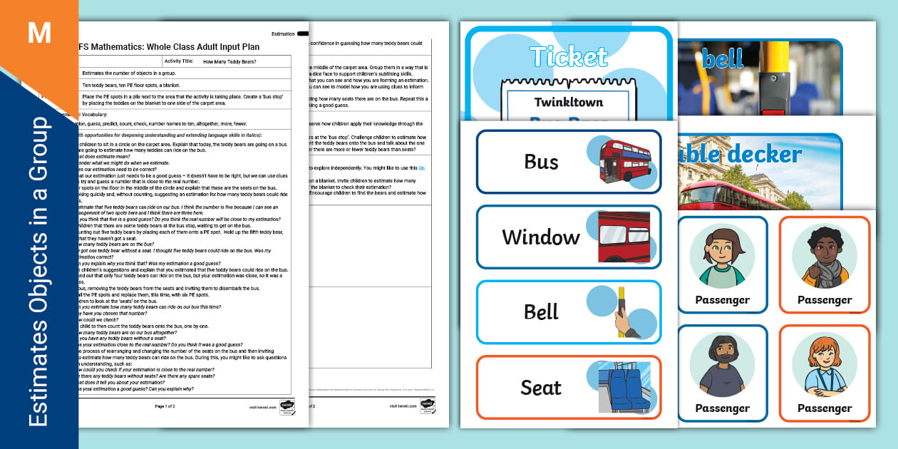 EYFS Maths: How Many Teddy Bears? Estimation Plan and Pack