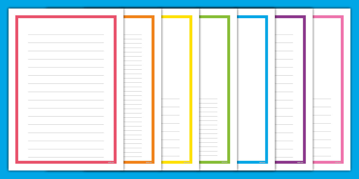 Colourful Page Borders: Multicolour (teacher made) - Twinkl