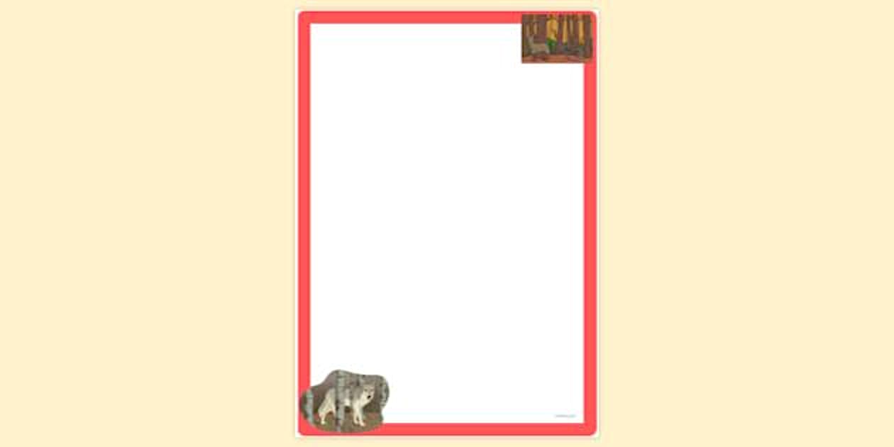 Simple Blank Forest Animals Page Border | Page Borders