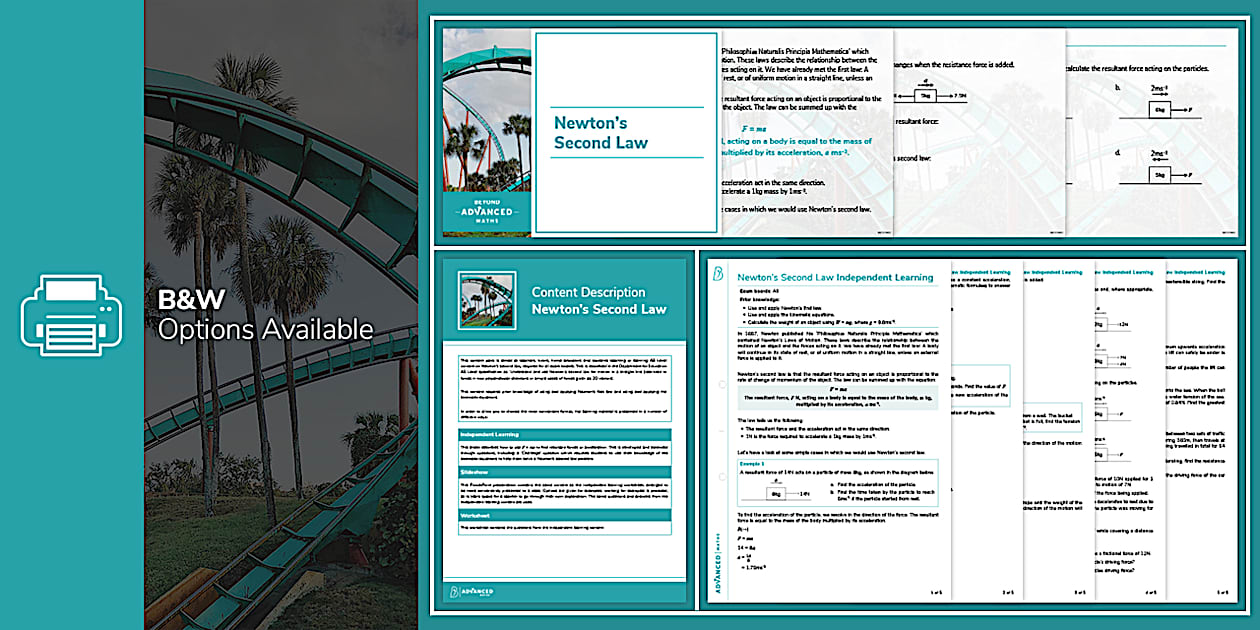 👉 Newton's Second Law Resource Pack (Teacher-Made)