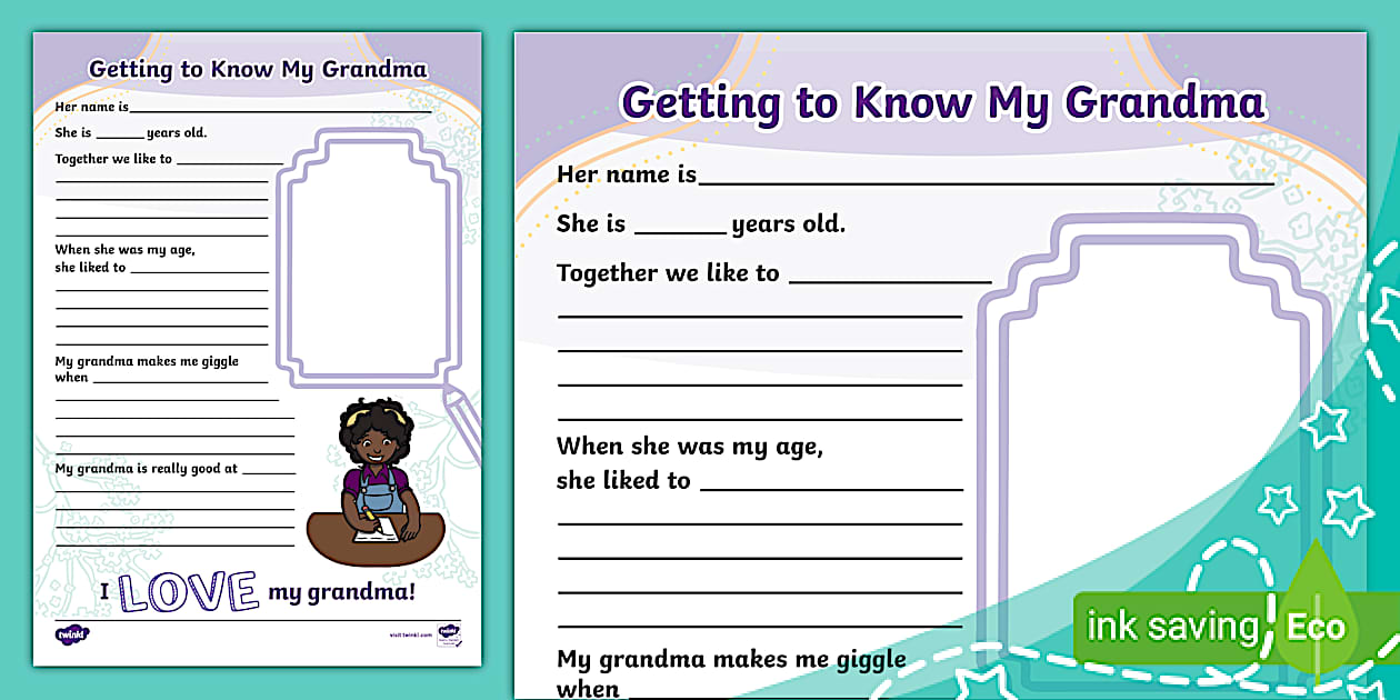 Getting to Know My Grandma (teacher made) - Twinkl