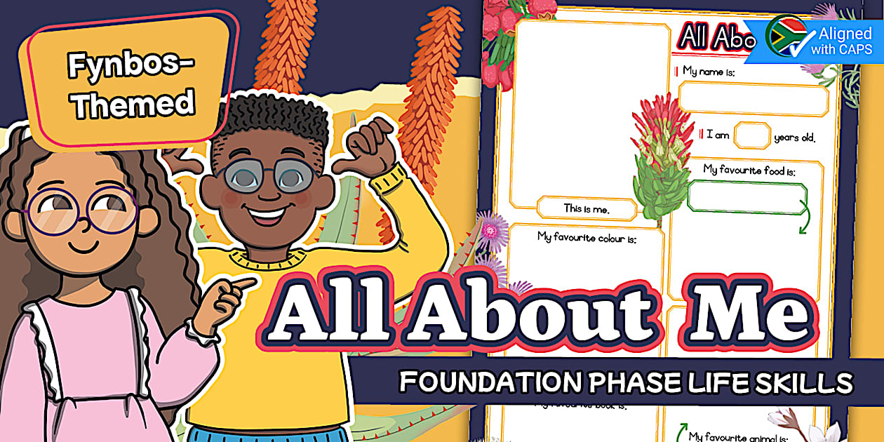 Fynbos-Themed All About Me Activity Sheet
