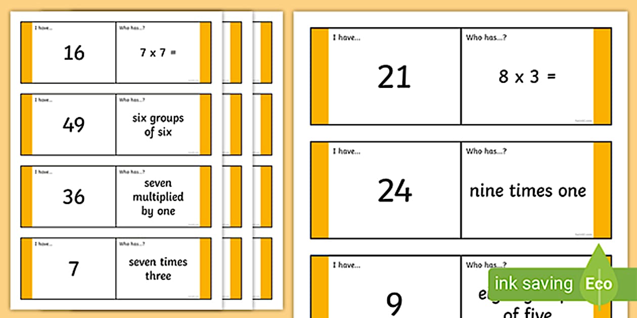 Multiplication Loop Cards Game - Primary Maths Resource