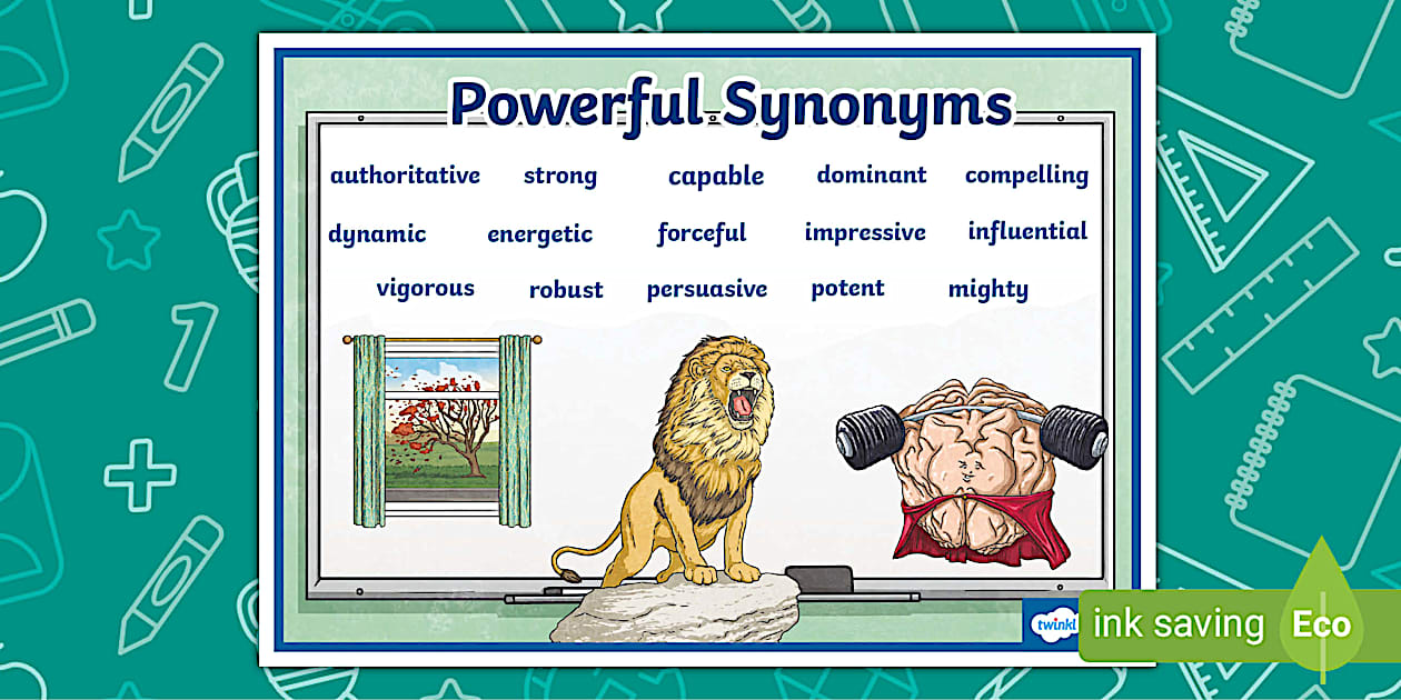Powerful Synonyms Word Mat (Teacher-Made) - Twinkl