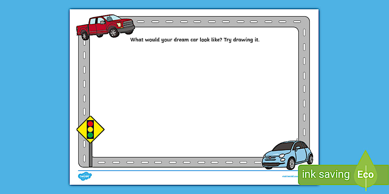 Creative Car Drawing Prompt | Twinkl | KS1 Learners - Twinkl