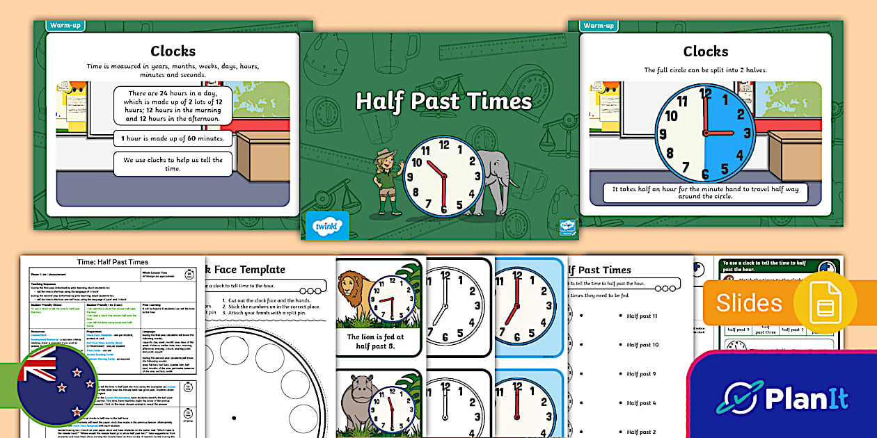 Phase 1 Time: Tell Time to the Hour and Half-Hour Using Analogue Clocks ...
