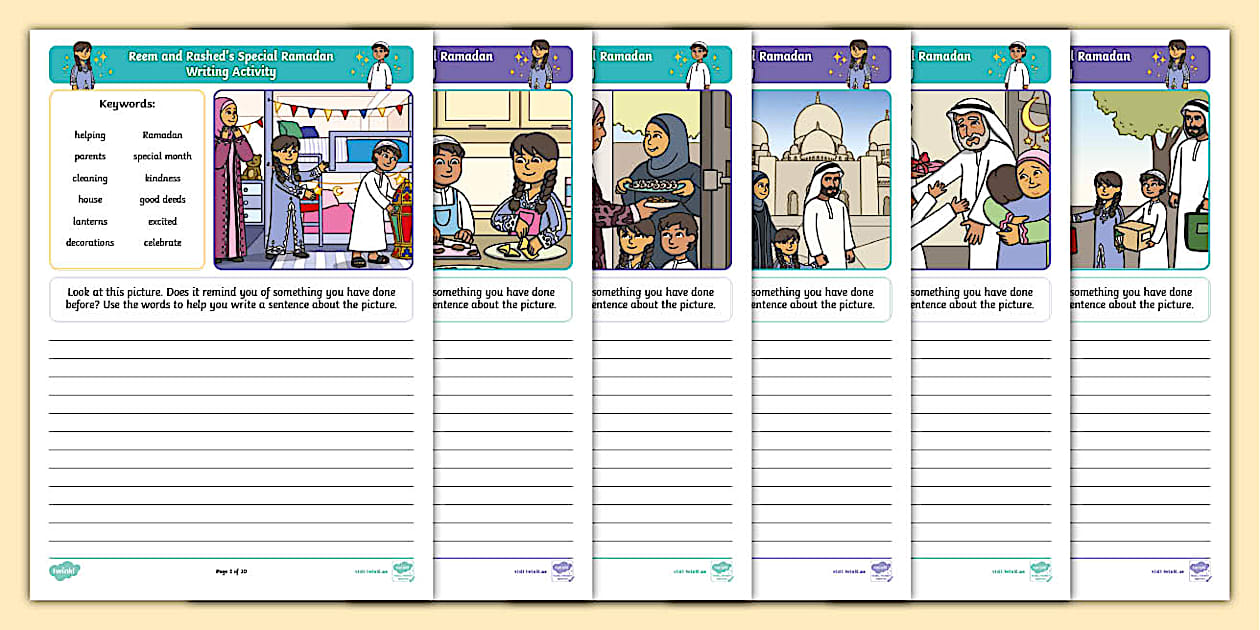 Reem and Rashed's Special Ramadan - writing activity KS1