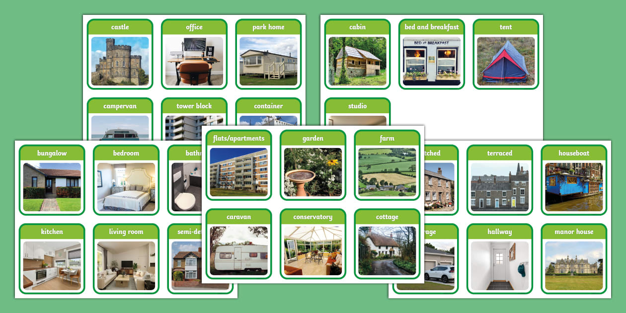 Houses and Homes Photo Flashcards | Twinkl (teacher made)