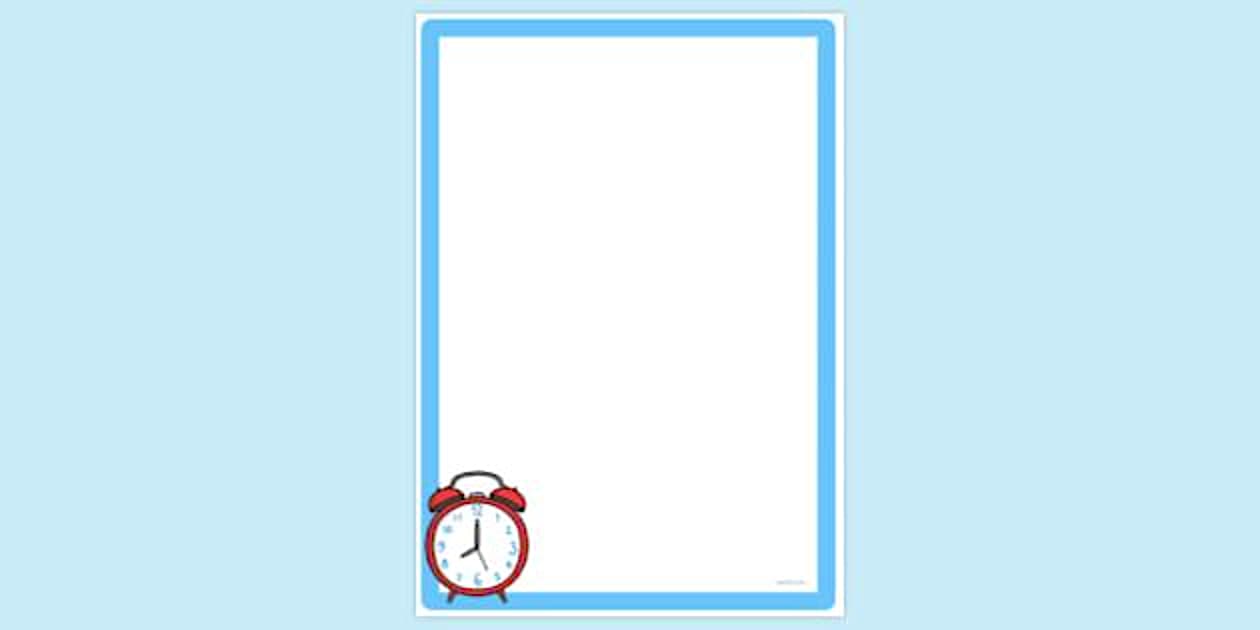 Alarm Page Border | Page Borders | Twinkl (Teacher-Made)