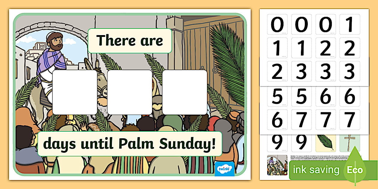 Palm Sunday Countdown Display Poster (teacher made) - Twinkl