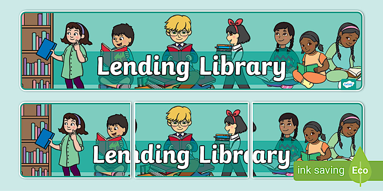 Lending Library Display Banner (teacher made) - Twinkl