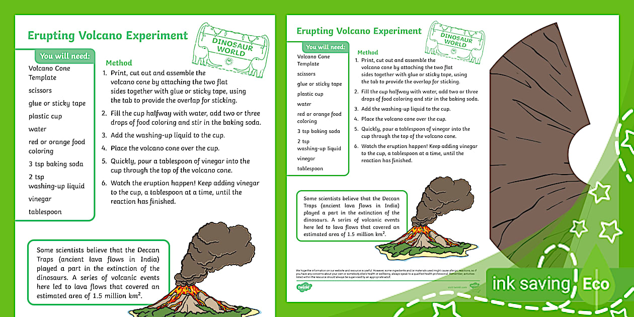 Erupting Volcano Science Experiment (teacher made) - Twinkl