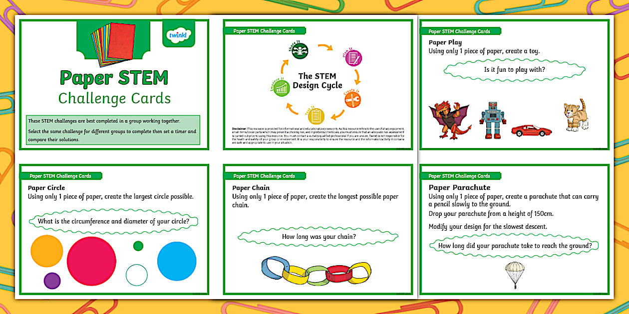 Getting to Know Each Other STEM Challenge Cards - Twinkl