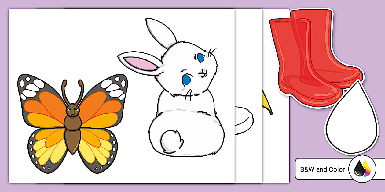 April Cutouts (teacher made) - Twinkl