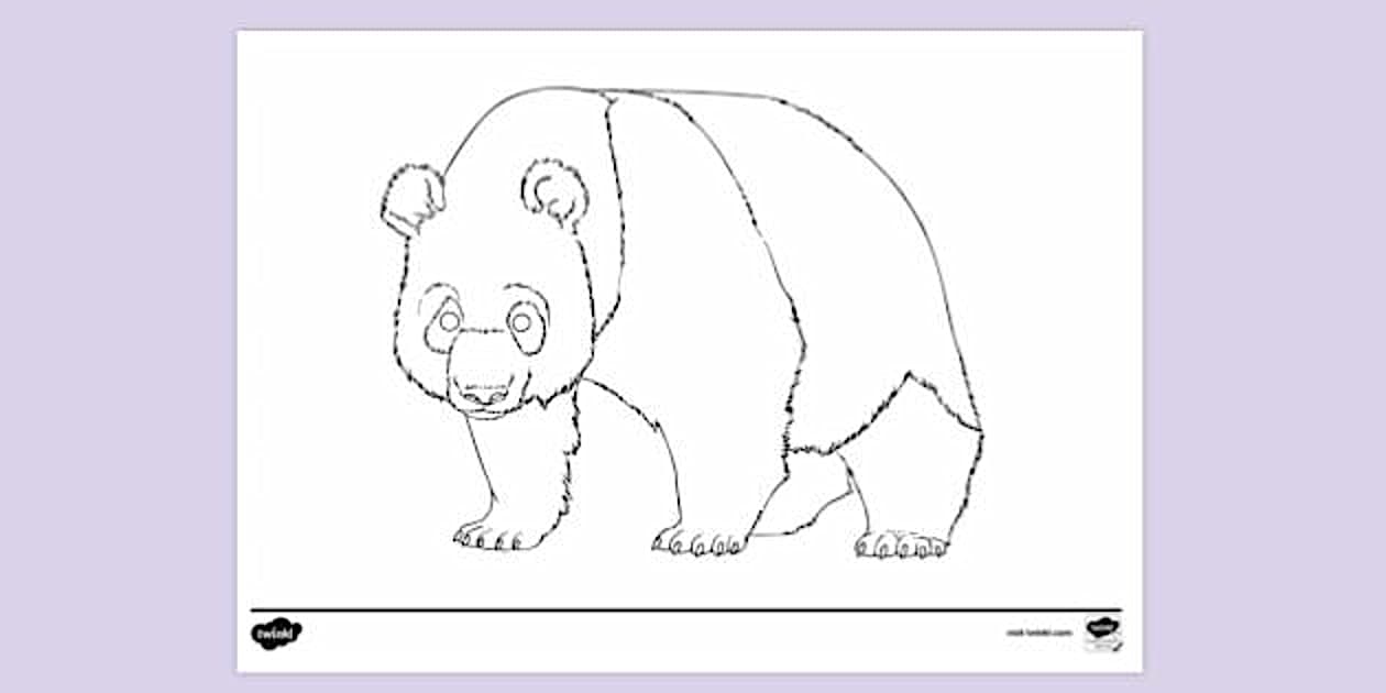 Panda mindfulness colouring | Worksheet | Easy to print