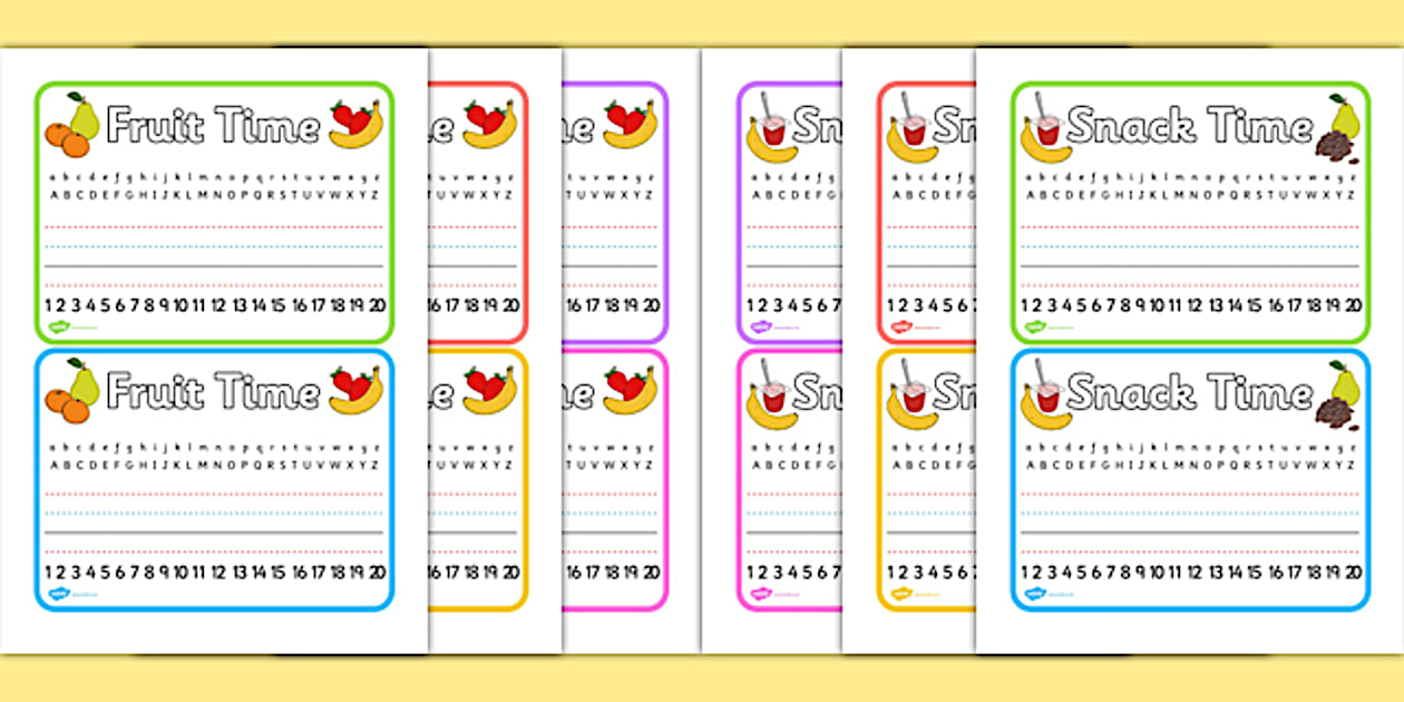 👉 Snack fruit time placemats (teacher made) - Twinkl