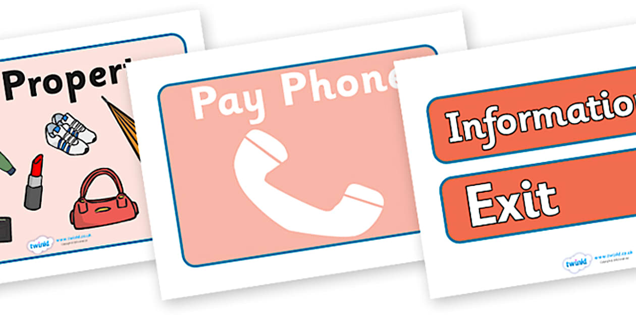 Bus Station Role Play Signs (teacher made) - Twinkl