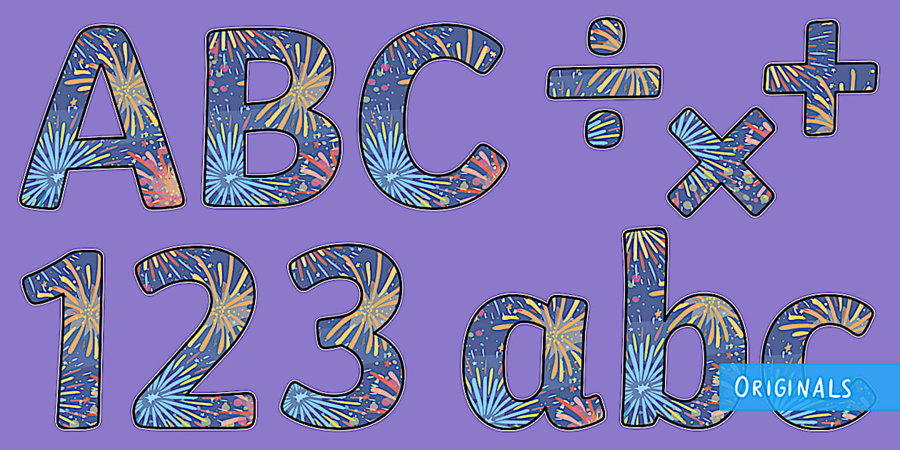 Sparks in the Sky Display Lettering (Hecho por educadores)