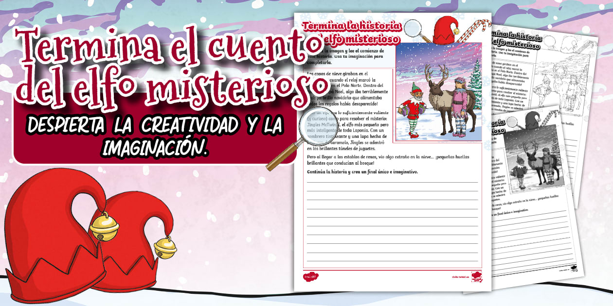 Ficha de actividad: Termina el cuento - El elfo misterioso
