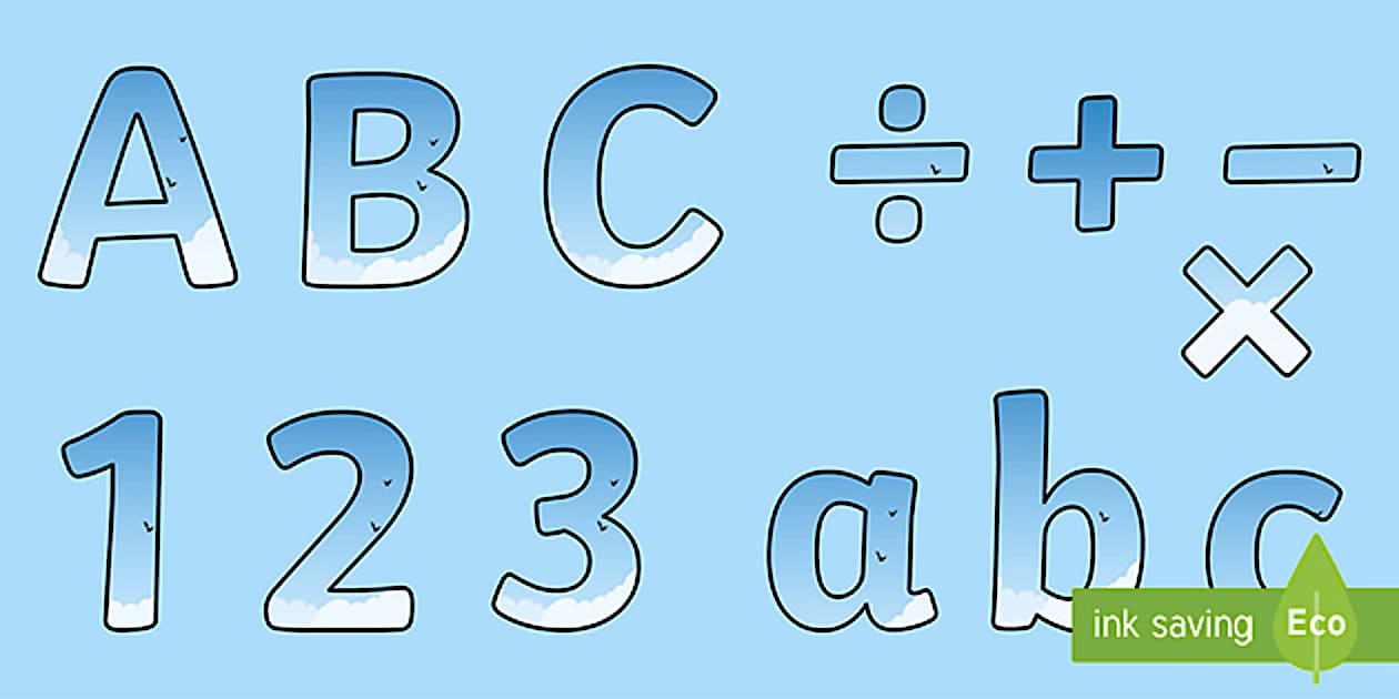 Classroom Calm Corner Letters and Numbers Pack - Twinkl