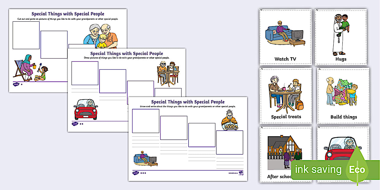 Grandparents Day Differentiated Activity Sheet - Twinkl
