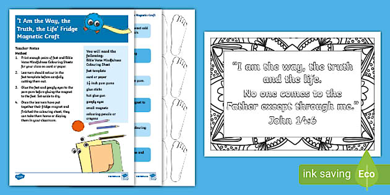 'I am the Way, the Truth, the Life' Fridge Magnet Craft