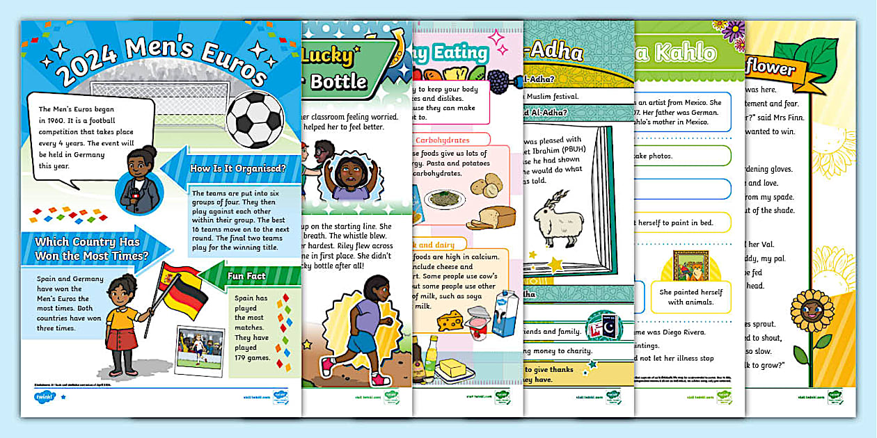 KS1 June Reading Comprehension Activity Pack Age 5-7