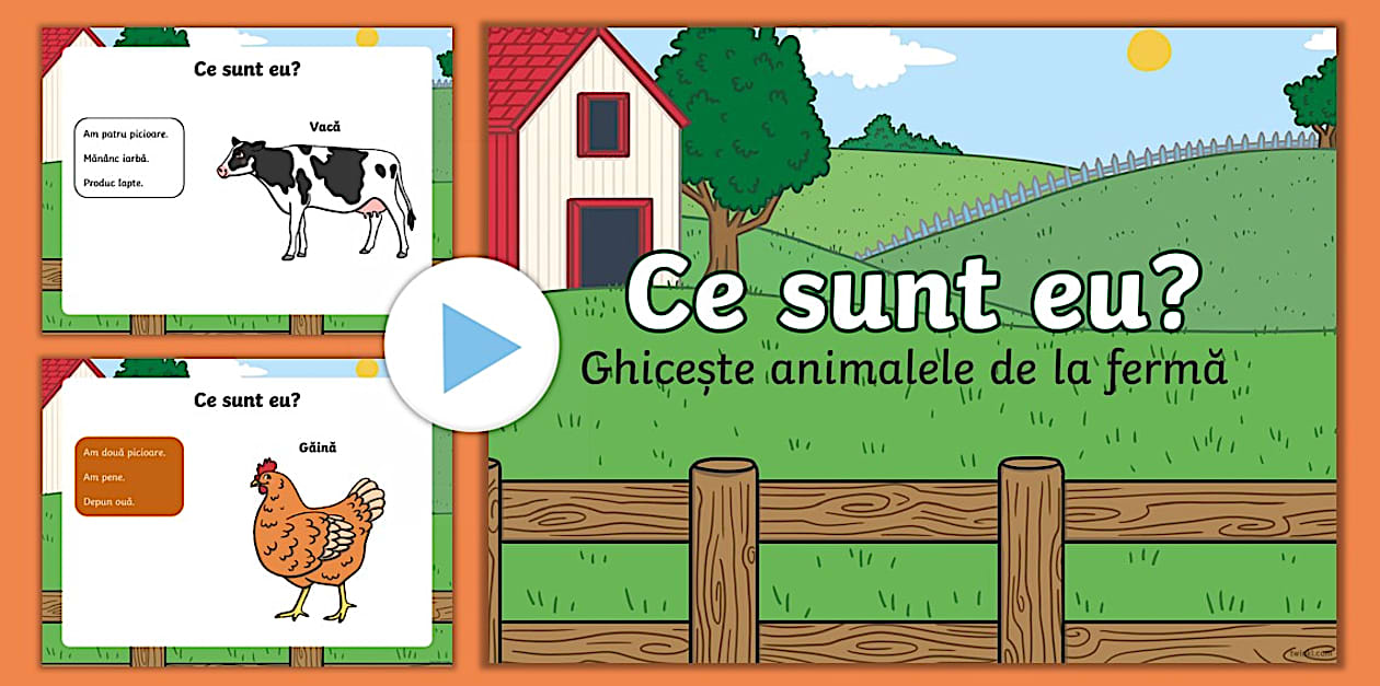 Ghicește animalele de la fermă – Joc PowerPoint - Twinkl
