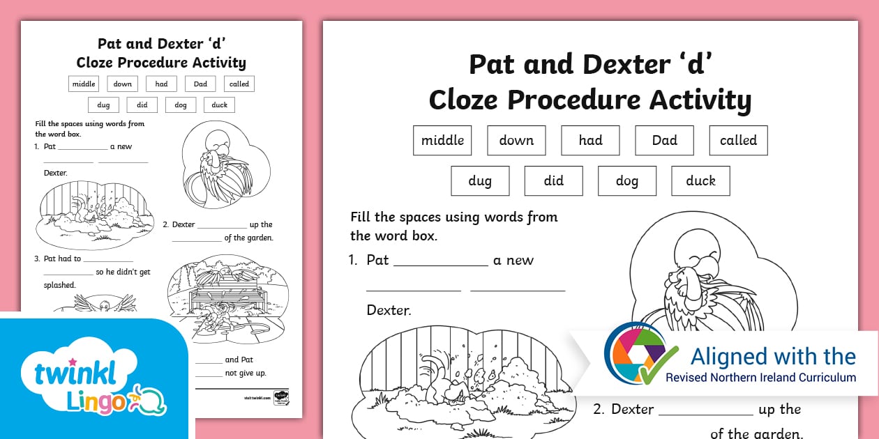 Pat and Dexter 'd' Cloze Procedure Activity (Teacher-Made)