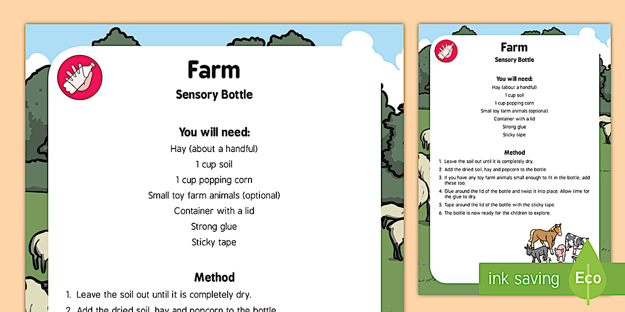 Farm Sensory Bottle - Twinkl Sensory Play (teacher made)