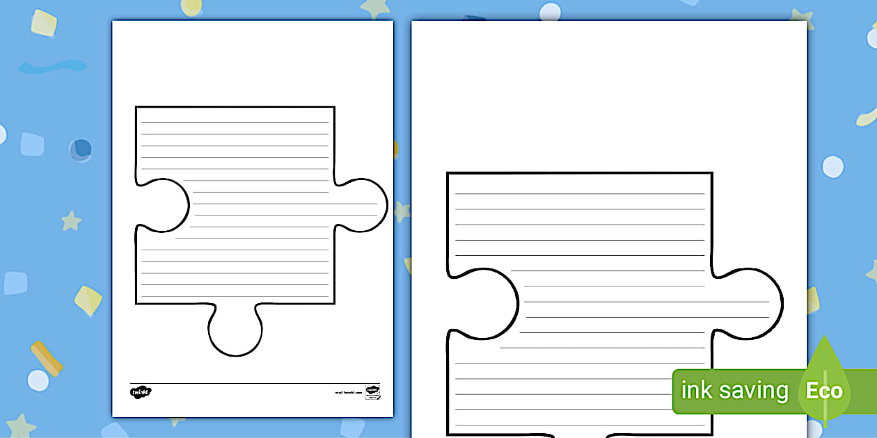 Puzzle Piece Writing Template (teacher made) - Twinkl