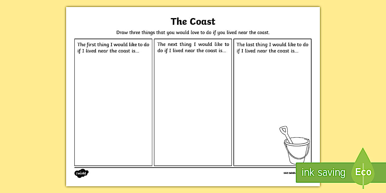 Under Eights Week: The Coast Worksheet / Worksheet - Australia